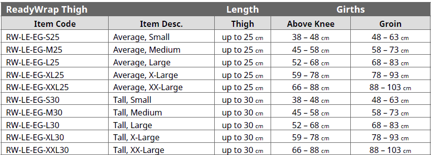 READY WRAP THIGH TALL LARGE, EA, Omni Ordering