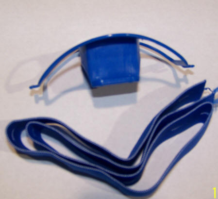 BITE BLOCK, LARGE, 60 FRENCH DISP LF W/BLUE STRAP, 100/BX, Omni Ordering